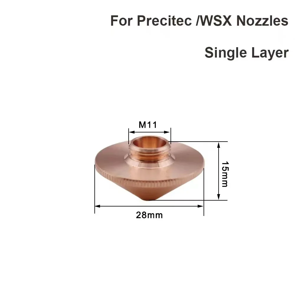 D28 D32 M14 Chrome Plate Hat Fiber Laser Cutting Welding Copper Nozzle ...