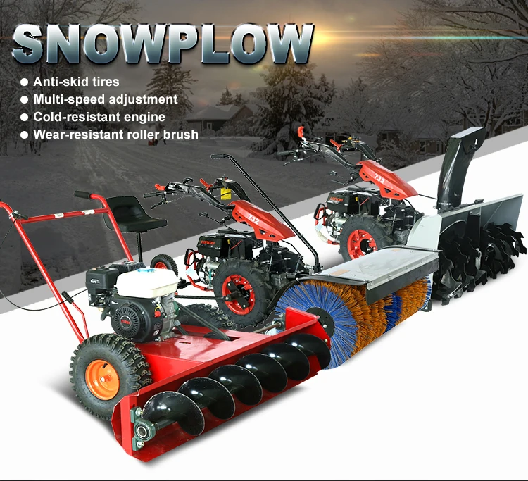 Multifunction 6.5hp Power Brush Sweeper for Snow & Gravel