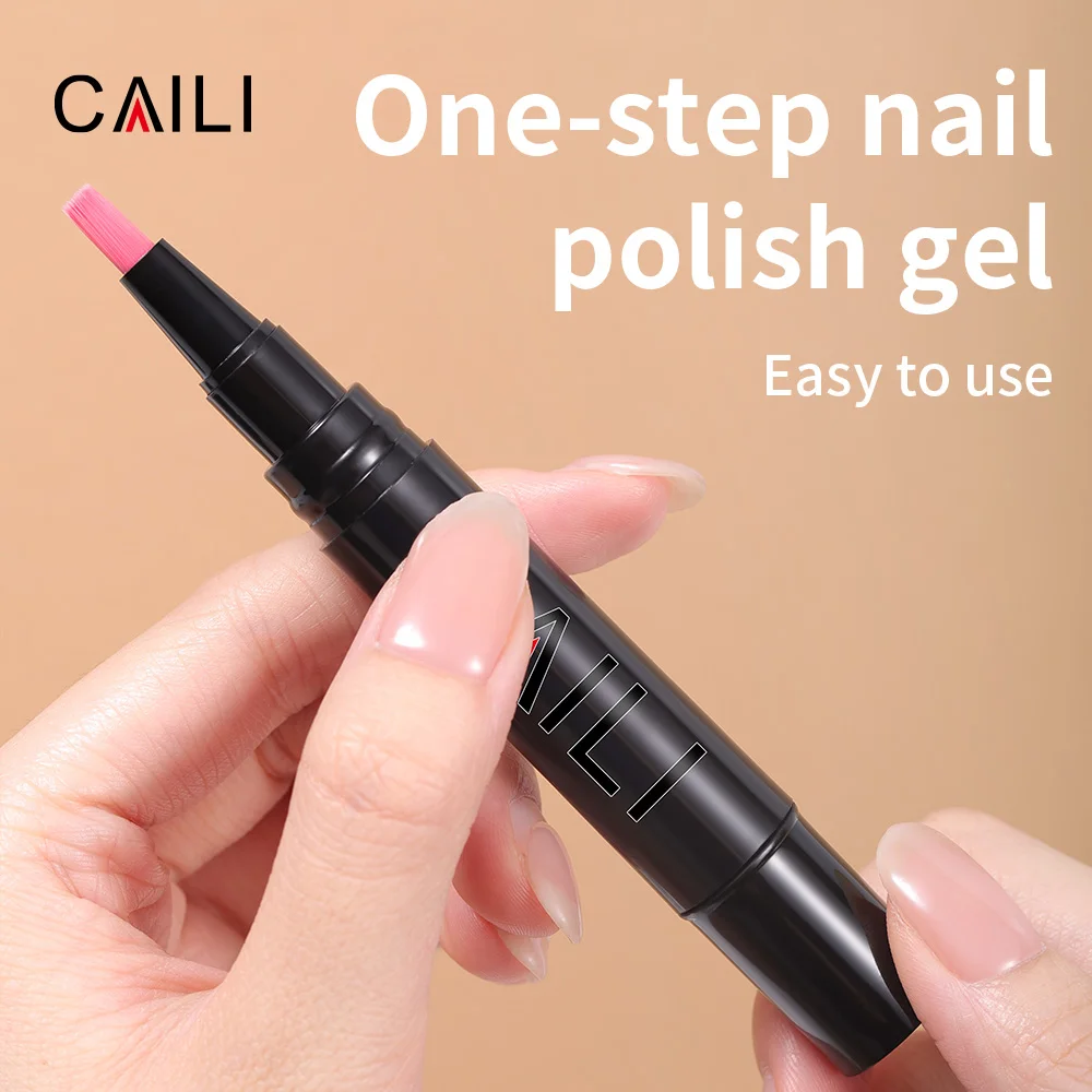 3 In 1 Nail Gel Polish Pen Top Coat One Step Uv Gel Non Wipe Nail One ...