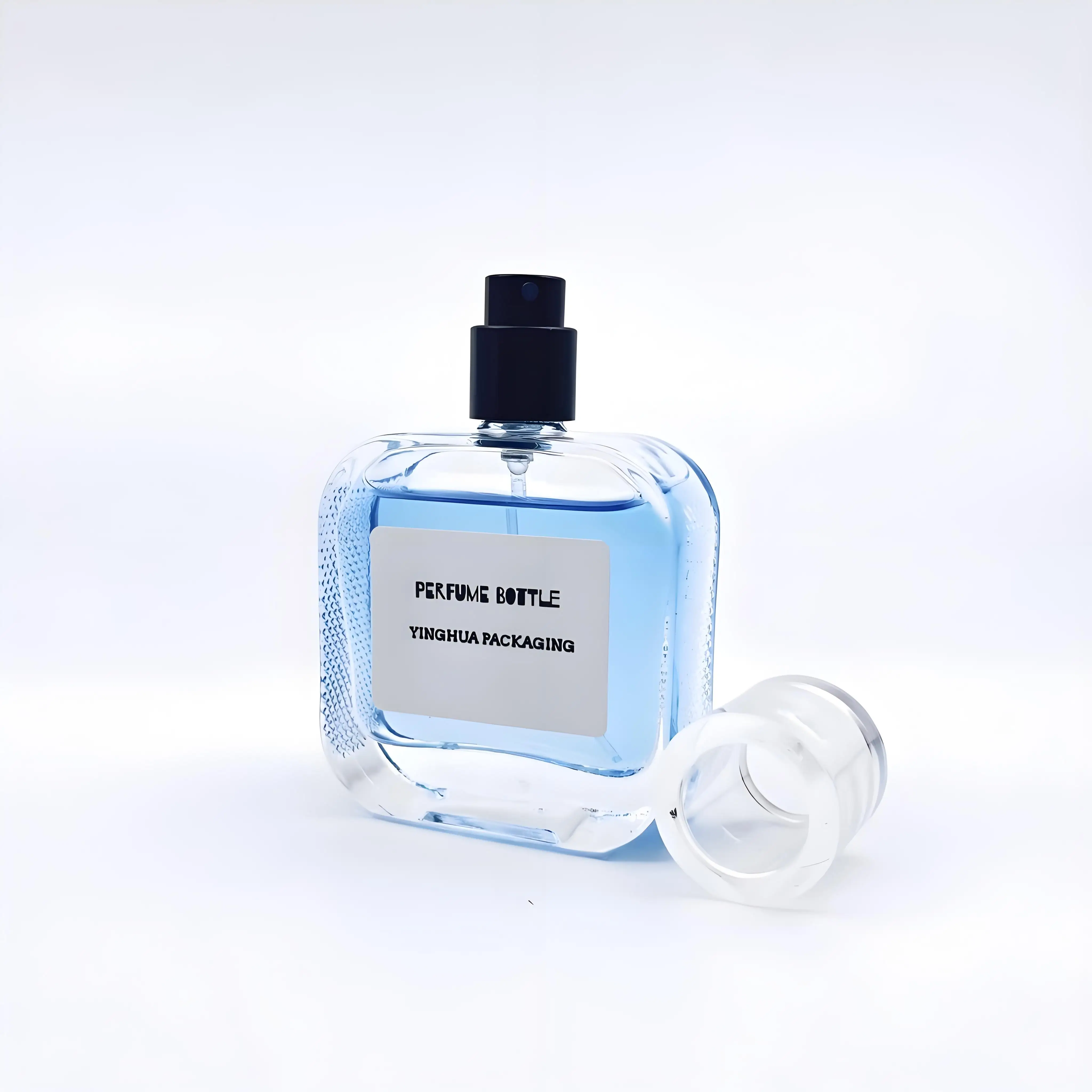 Custom OEM Empty Luxury Perfume Bottle 30ml 50ml 100ml Flat Crimp Glass ...