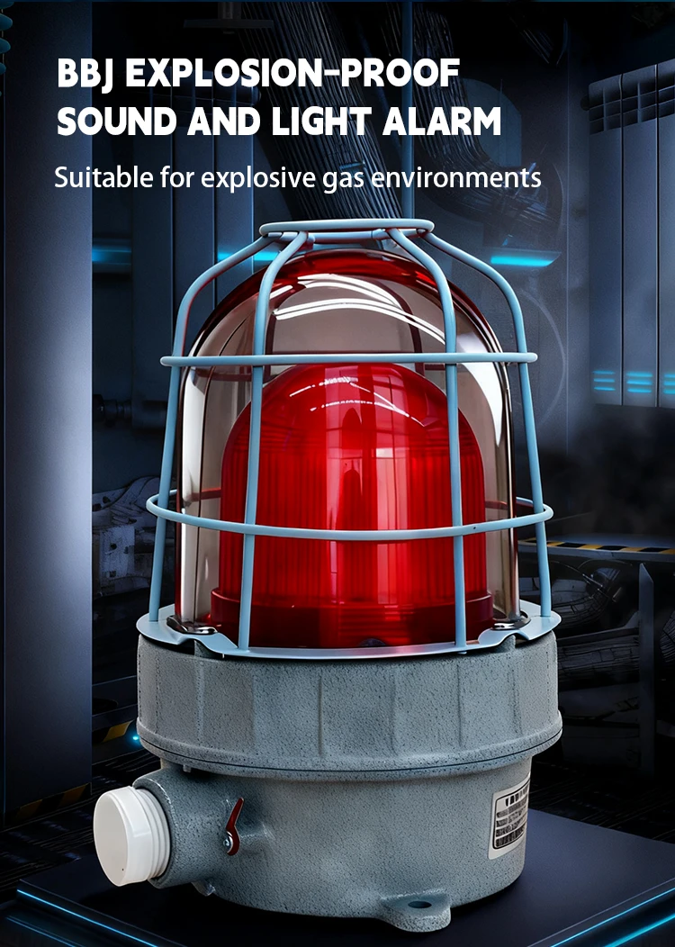 HIREP Explosion Proof Alarm Lamp with Strobe Light and Buzzer ATEX ...