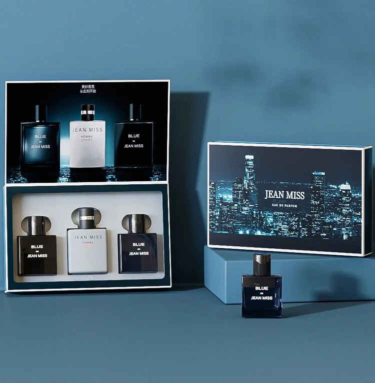 High Quality Blue Men's Perfume Gift Box - Long-Lasting Fragrance