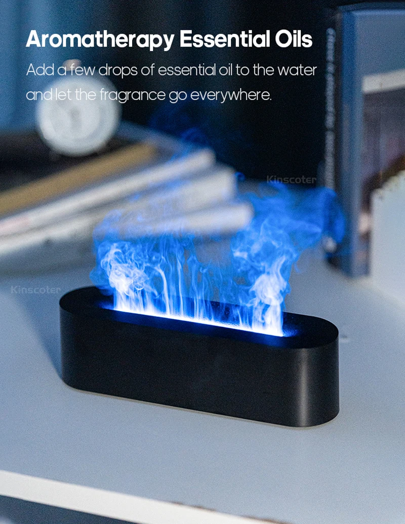 Desktop USB Fire Diffuser - 150ml Aromatherapy Humidifier