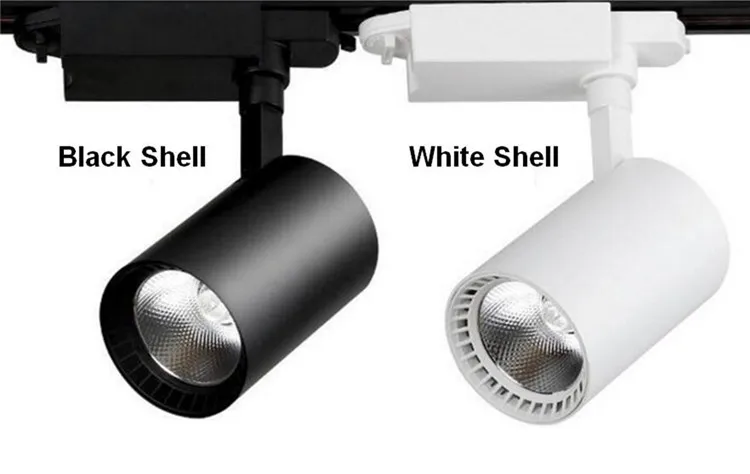 Magnetic Rail Focus Spotlight Dimmable 10W to 40W COB LED Track Light