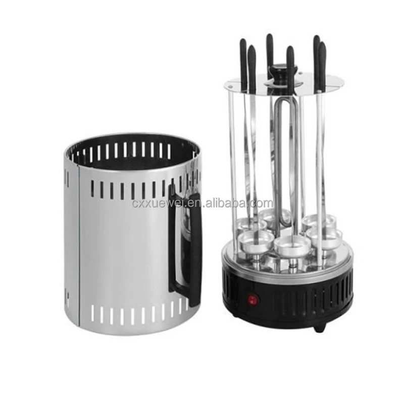 Electric BBQ Grill - Automatic Vertical Smokeless Grill with 6-8 Forks ...