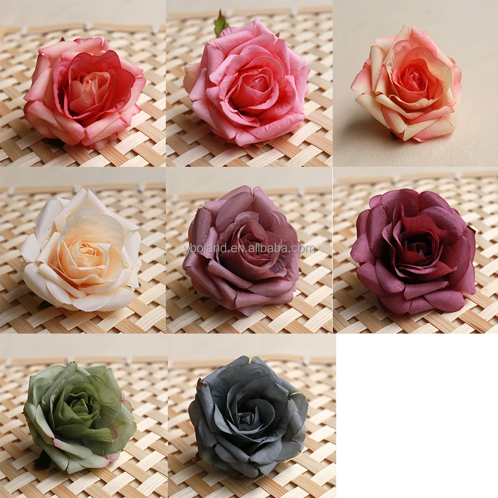 Wholesale Large Velvet Fake Rose Flower Heads Diy Home Wedding Decor ...