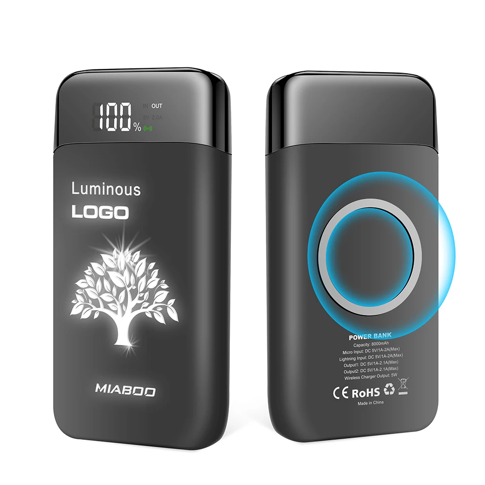 Alibaba.com: 10000mAh digital display wireless power bank with dual USB ...