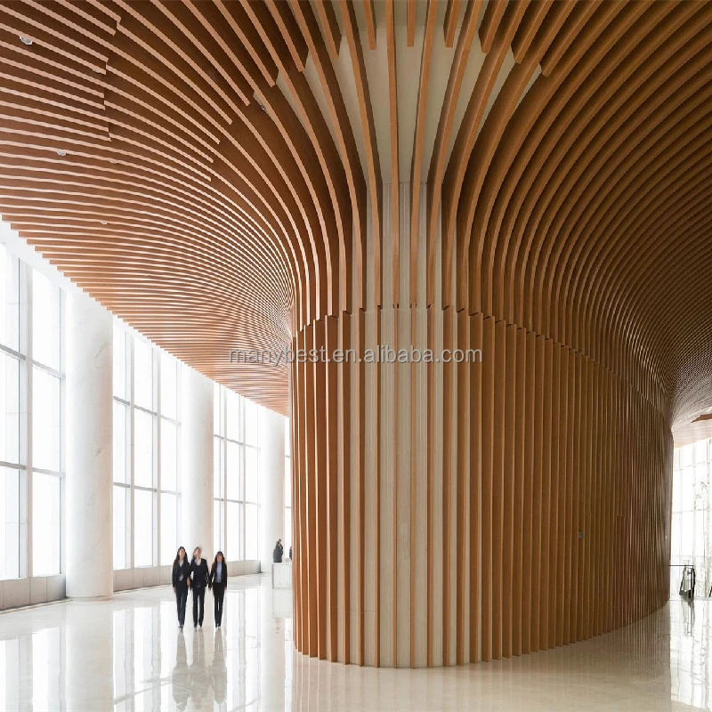 Various Fireproof Aluminum Curved Baffle Designs Flexible Wall ...