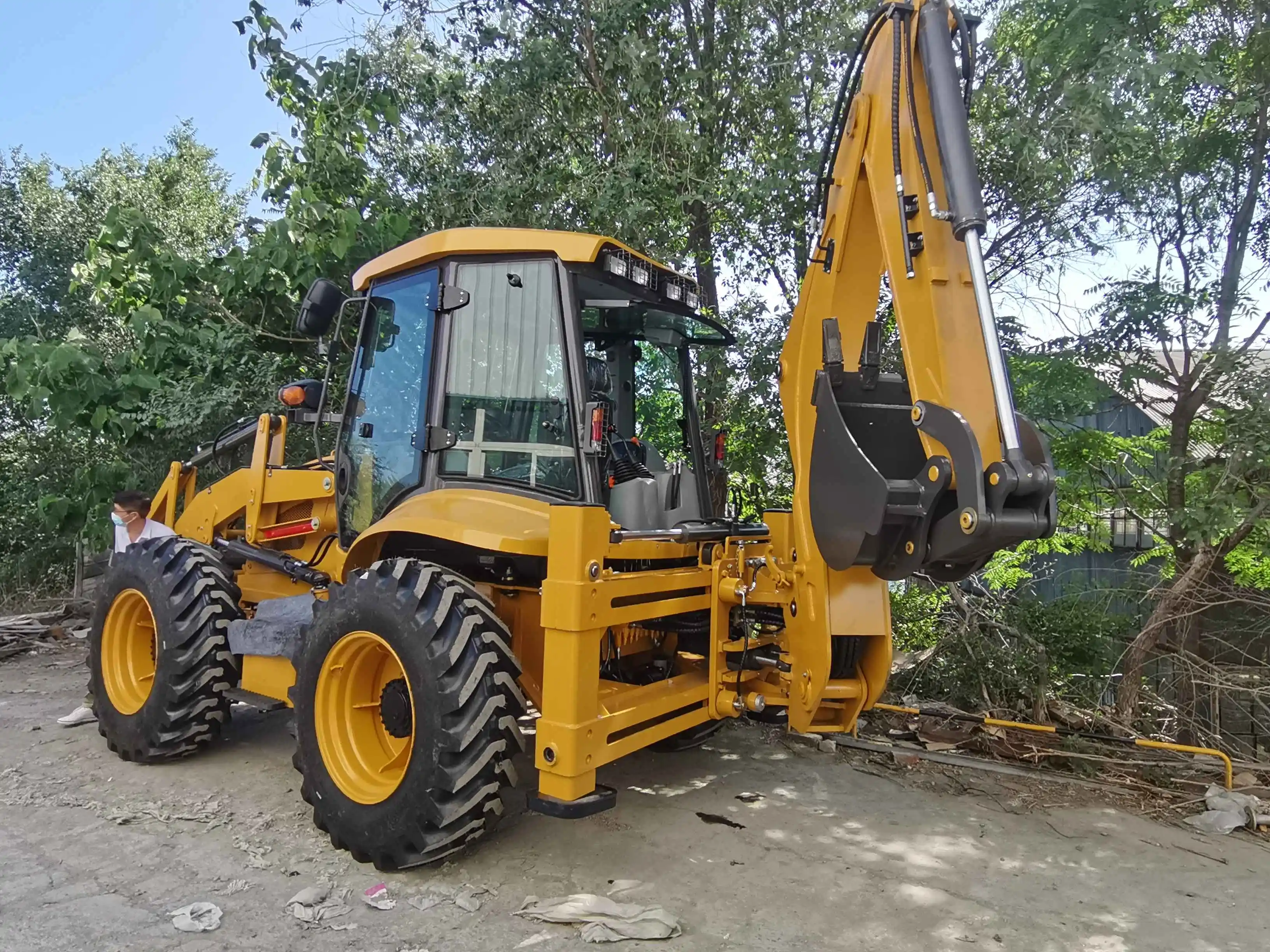 Manufacturer 4x4 Backhoe Front Loader Retroexcavadora China Wheel Mini ...