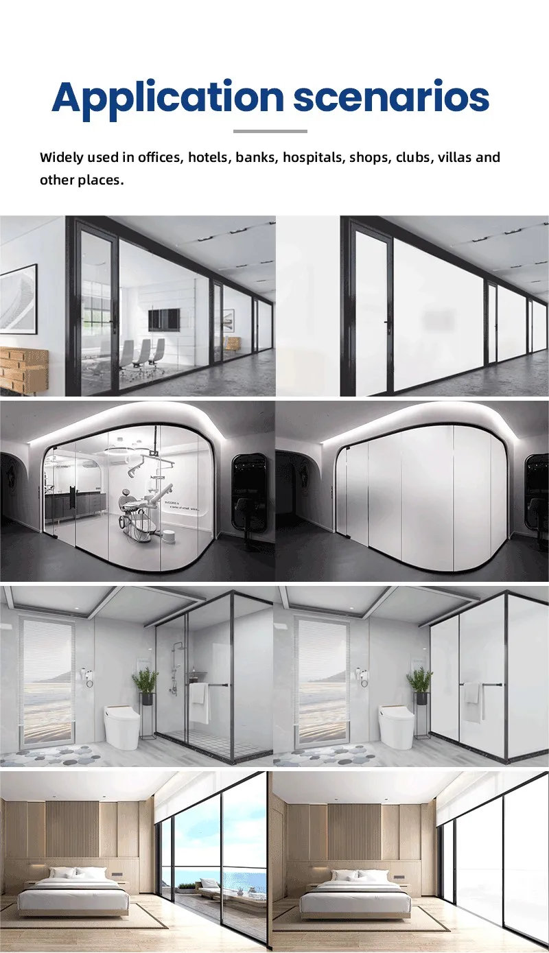 Smart Glass Door - Privacy Electrochromic Film Switch