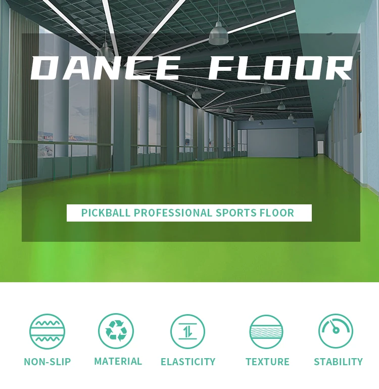 Indoor Fitness Room Gym Dance Classroom Luxury Vinyl Sheet Flooring PVC ...