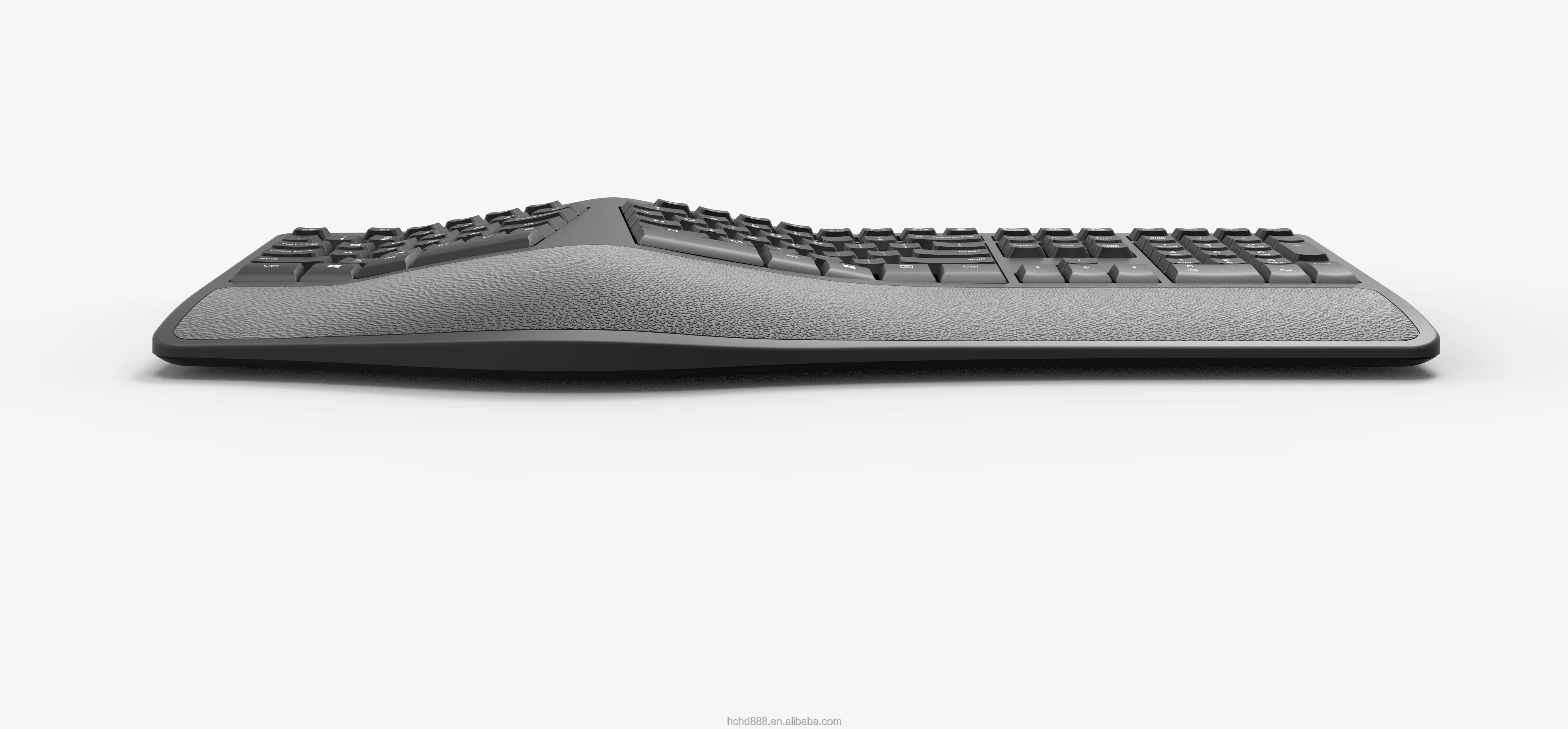 Ergonomic 2.4g Wireless Keyboard With Wrist Rest & Usb Interface