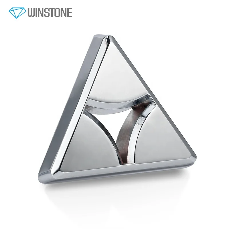 Custom Triangle Shaped Corporate Logo Die Cast Metal Paperweight - Buy ...
