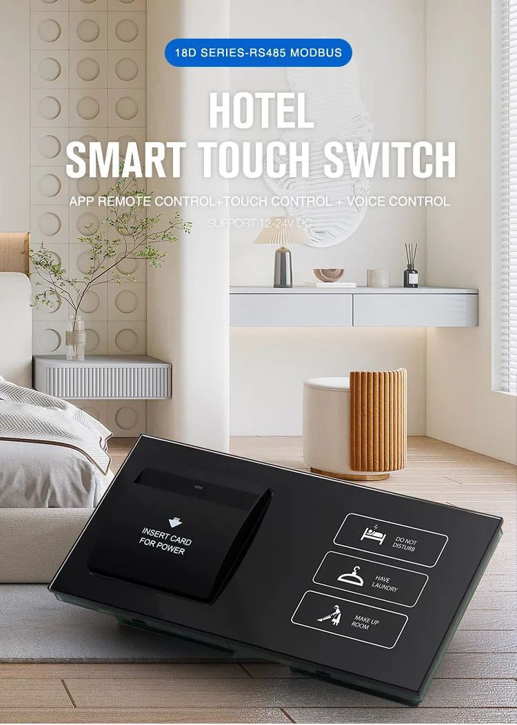 Smart Hotel Tempered Glass RFID Mifare Card Energy Saving Switch with ...