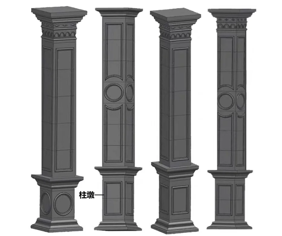Plastic Concrete Roman Column Mold Pillar square Column Round Column ...