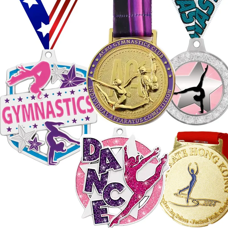 Factory Custom Free Design Metal Gymnastics Award Medal 3D Souvenir ...