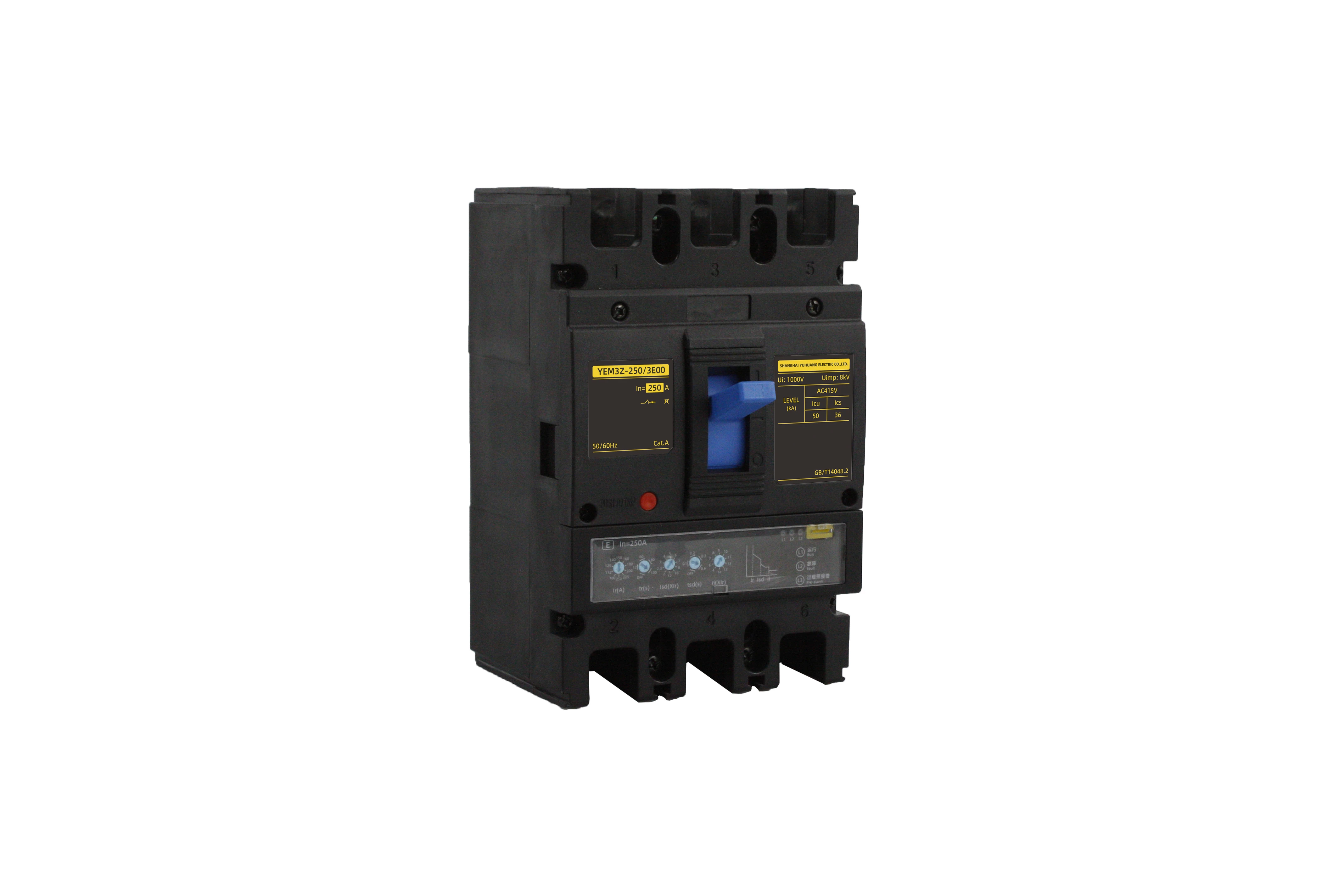 YUYE 3P 4P MCCB - Adjustable Moulded Case Circuit Breaker