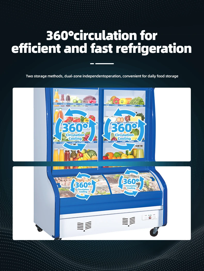 Convenience Store Fridge Glass Doors Drink Ice Cream Display ...