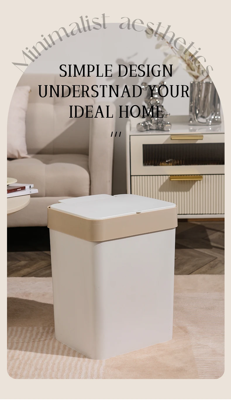 New Design 25L Press Trash Bin - Sustainable Household Solution