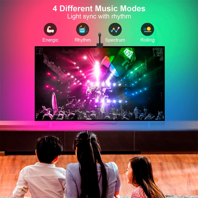 TUYA APP TV Screen Color Picker RGB Full Color LED TV Background Smart ...