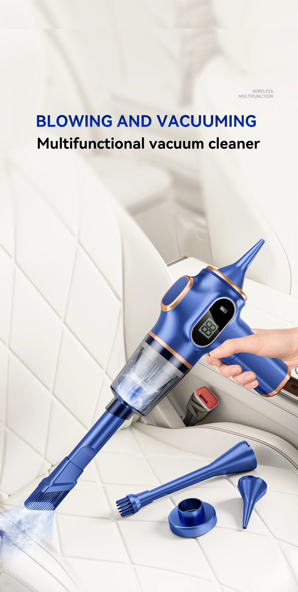 Hot Portable Handheld Blower Vacuum Cleaner With Blowing Suction One ...