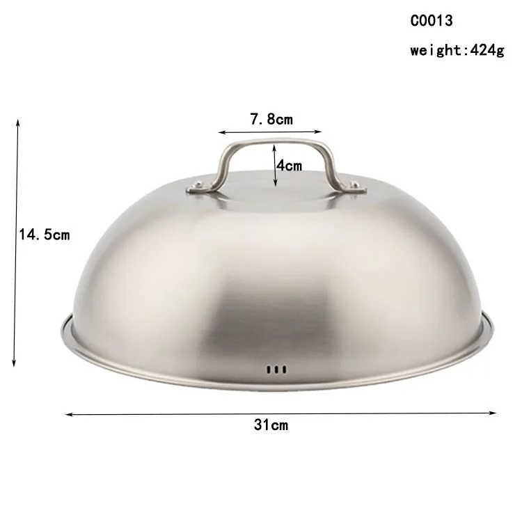 Premium Melting Dome Stainless Steel Cheese Melting Dome Round Basting ...