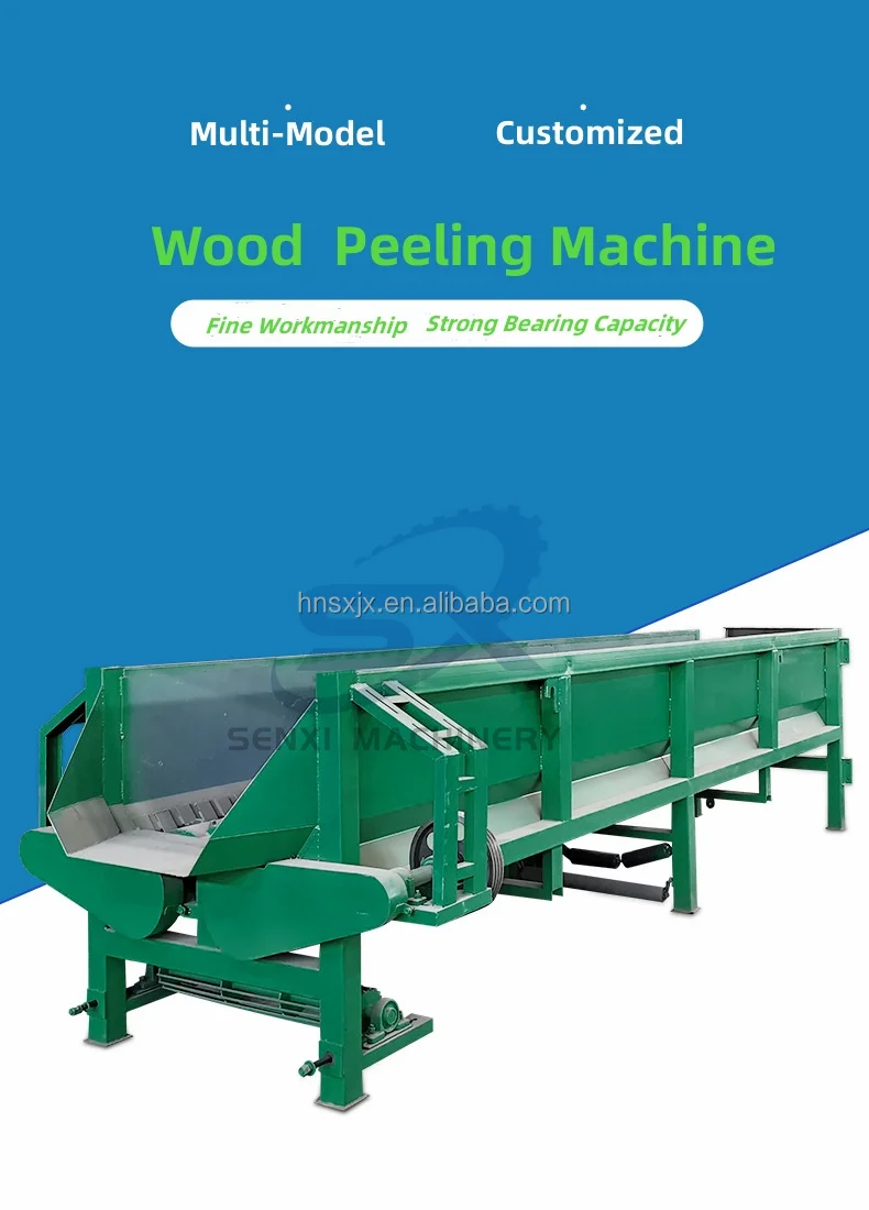 Single And Double Roller Log Wood Skin Peeling Machine Poplar Wood ...