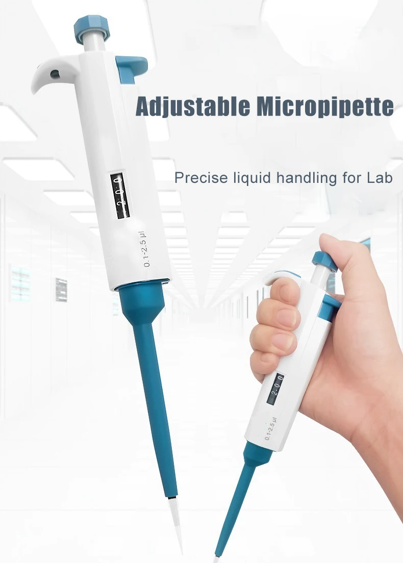 Adjustable Volume Electronic Lab Pipette Pen Plastic Micro Measure 10 ...