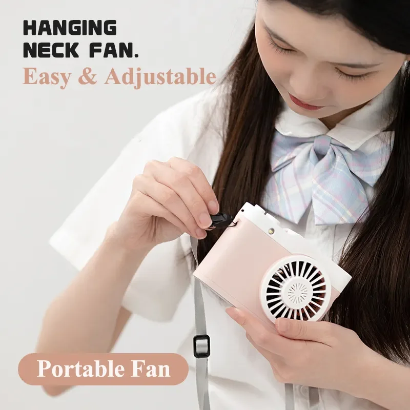 Cute Camera Fans Portable Air Cooling Fan 3 Speed 1800mAh Battery ...