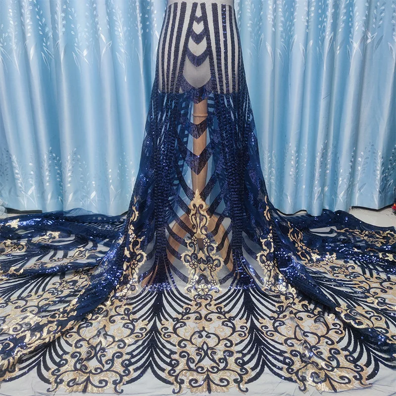 Lace Stripe Crystal Flake Bead Tube Embroidery Heavy Industry Sequin ...