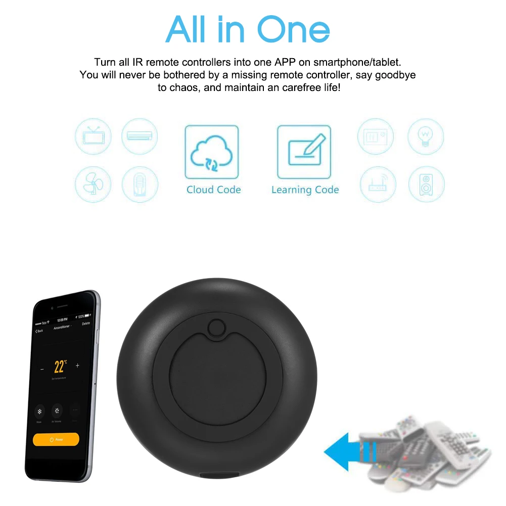 Smart IR Remote Control - Universal Wifi Home Control