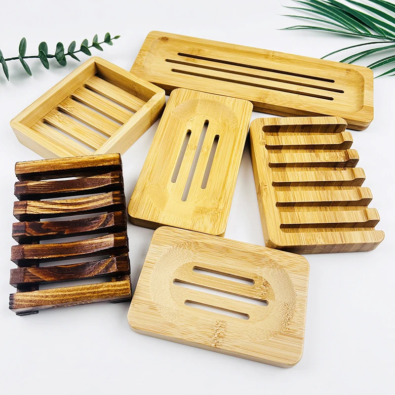 Wholesale Portable Bamboo Soap Dish Natural Customizable Surface Wooden ...
