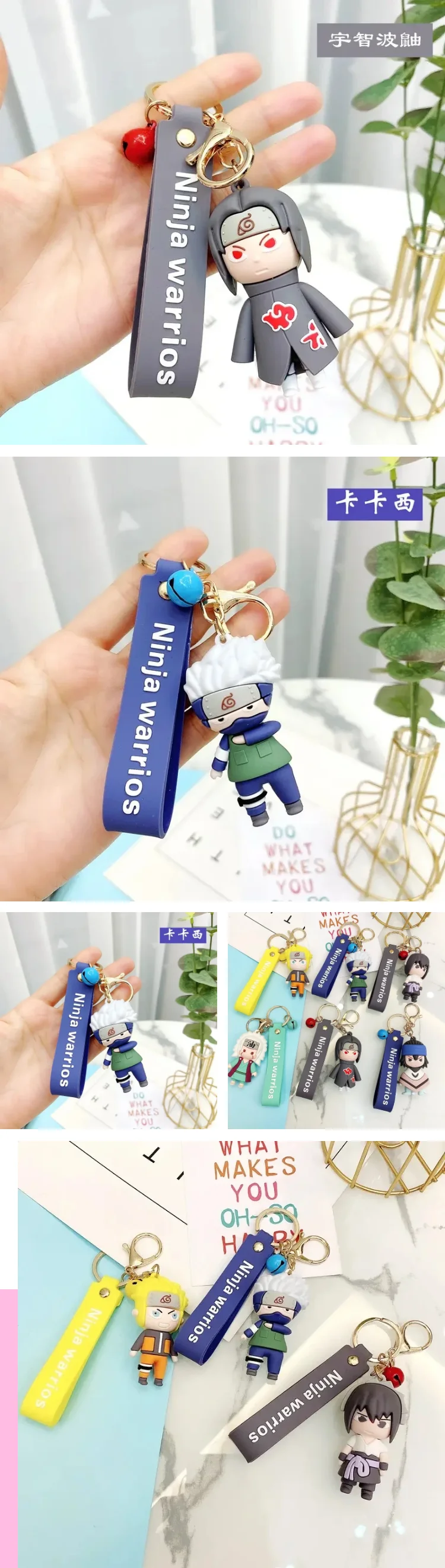 Ambr 2024 Anime Narutos Keychain Accessories Akatsuki Itachi Figure ...