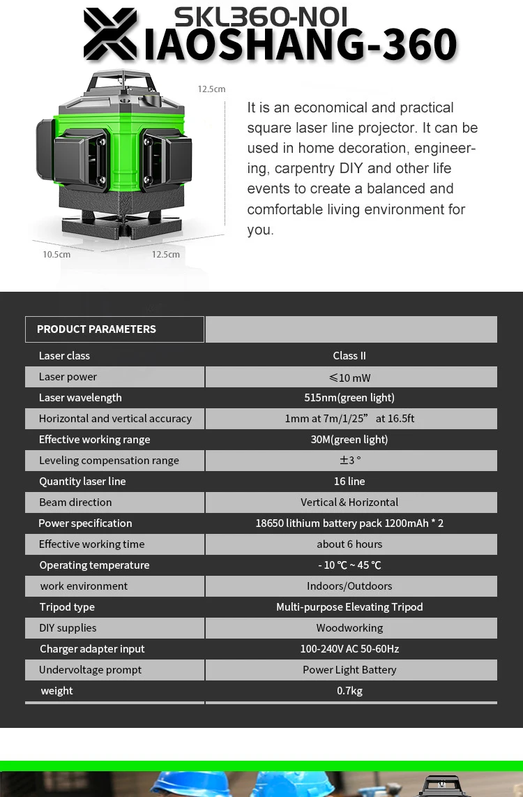 4d Self Leveling 360 Rotary 16 Line Green Laser Level 12 Line Laser ...