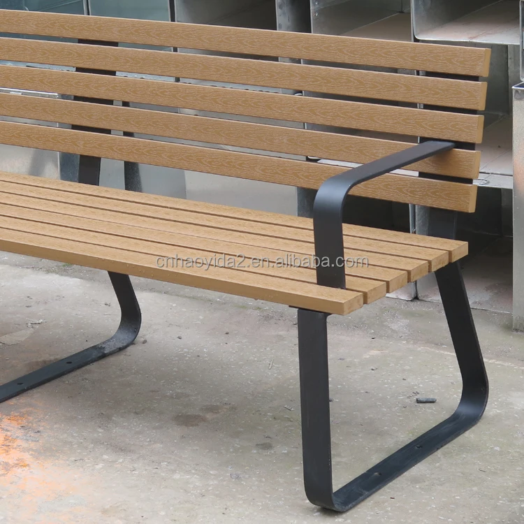 Public Patio Wpc Wood Garden Park Bench Seat Outdoor Modern Wooden ...