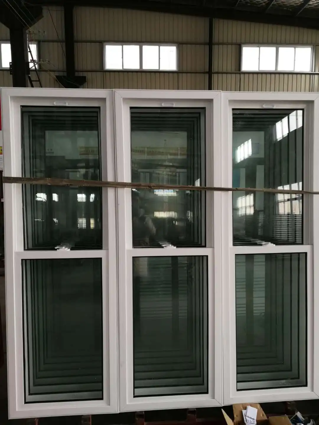 UPVC Frame American Single Hung Windows with Double Tempered Glass