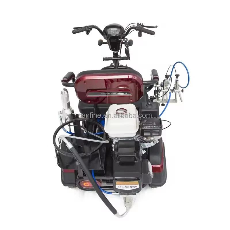 Electric Tricycle Ride-on Gas Line Striper Airless Paint Sprayer Road ...