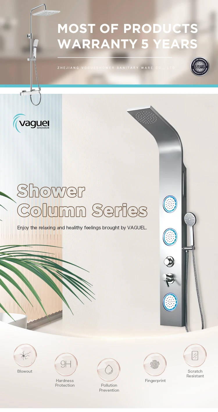 304 Stainless Steel Aqua Jet Massage Shower Control Panel