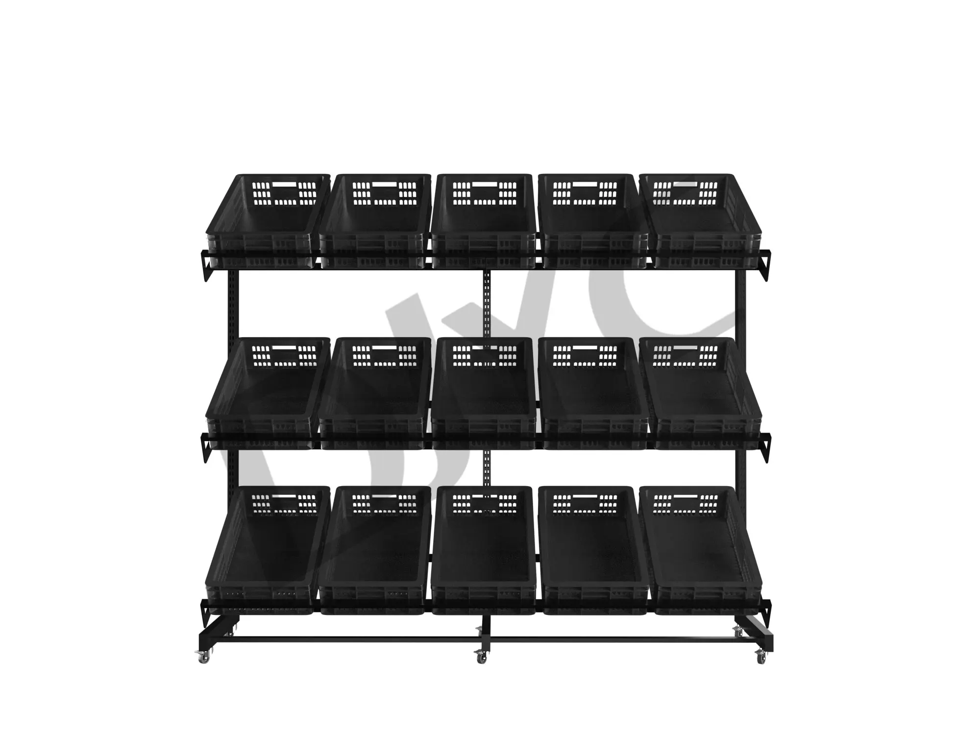 2000mm Mobile Fruit Vegetable Displays - Supermarket Shelf