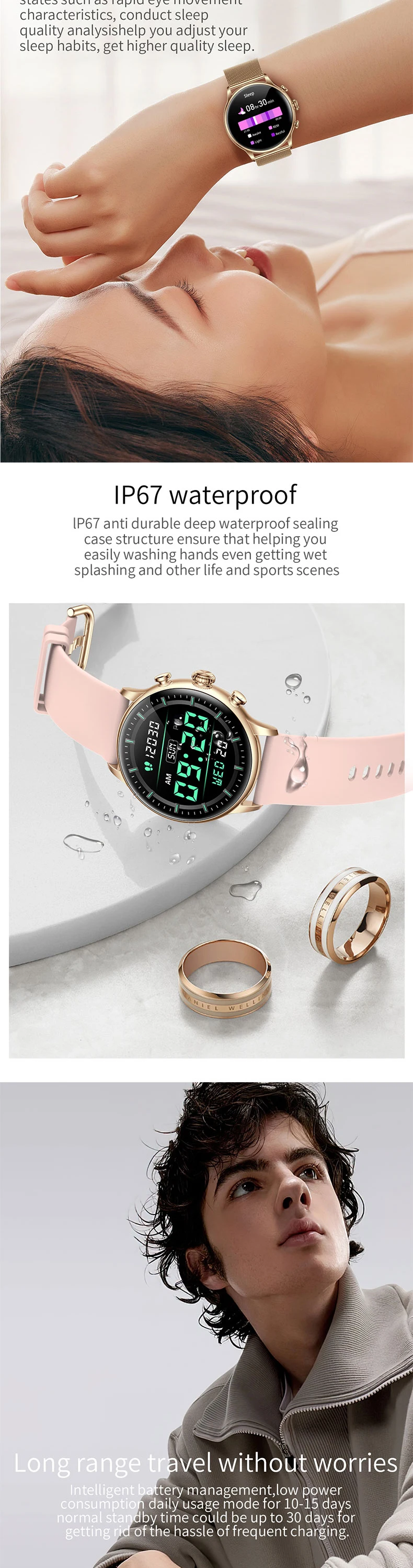 H26 Smart Watch - Dafit 1.43 Inch HD Screen Fitness Bracelet