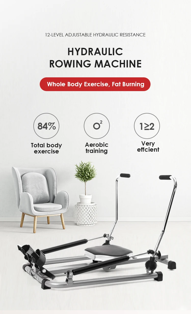 Household Sculls Hydraulic Small Rowing Machine Simple Rowing Foldable ...