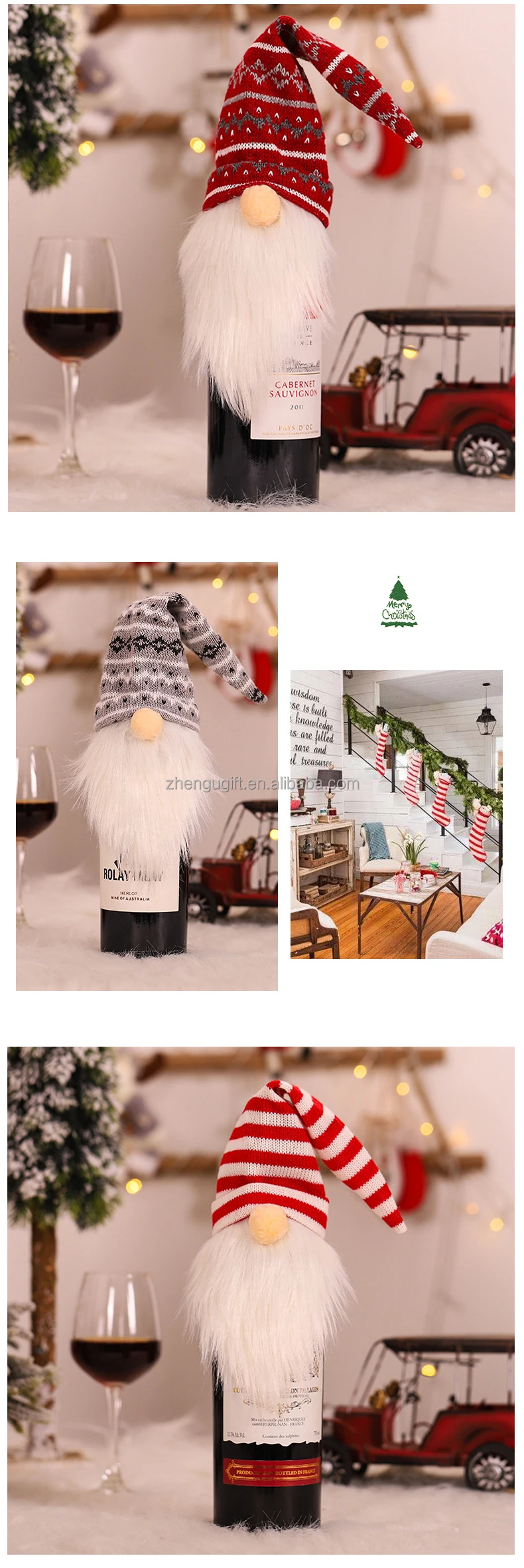 Merry Christmas Table Decoration Sweater Wine Bottle Cover New Style ...