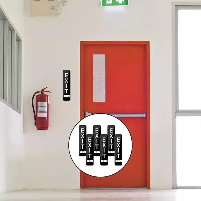 Securun Safety Fluorescent Emergency Exit Sign Outdoor Used Green ...