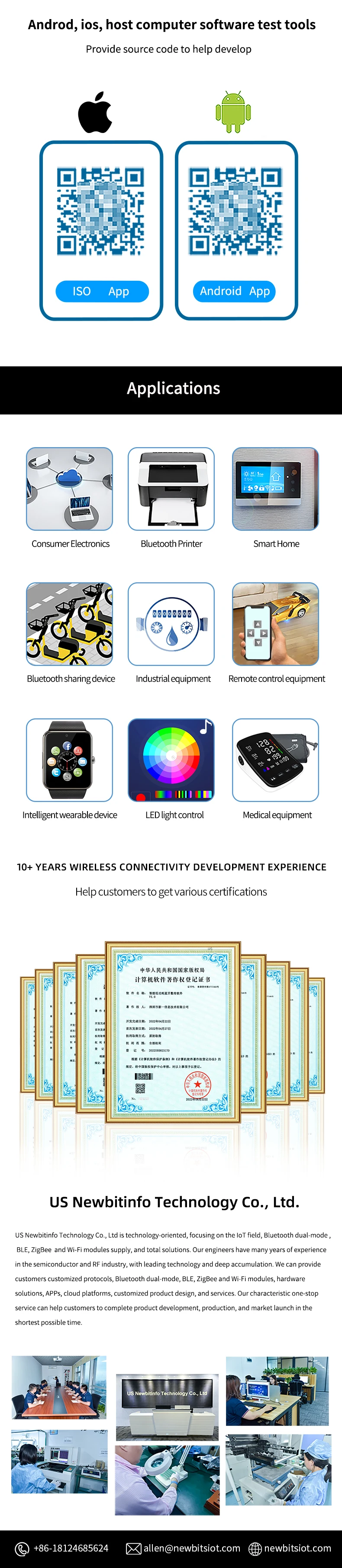 Under $1 Mini Bluetooth Module Ble 5.0 Iot Low Power Master Slave ...