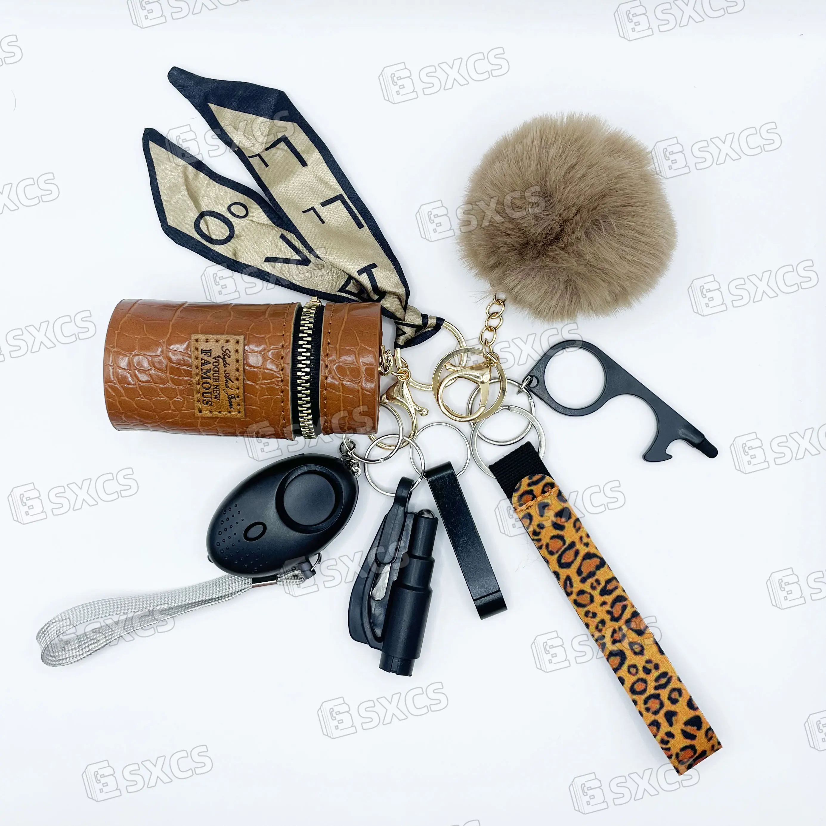 Wholesale Keychain Rubber Self Defense Key Chains For Women Plush ...