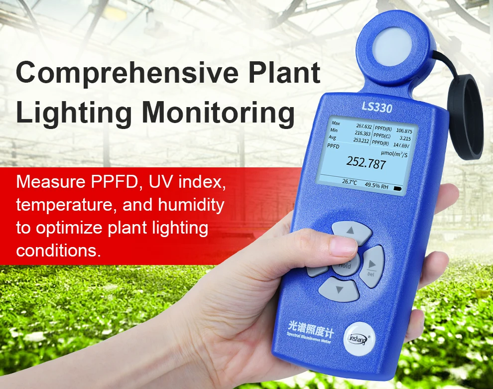LS330 Spectral Illuminance Meter - UV Index, Lux Tester, 0-1,000,000 ...