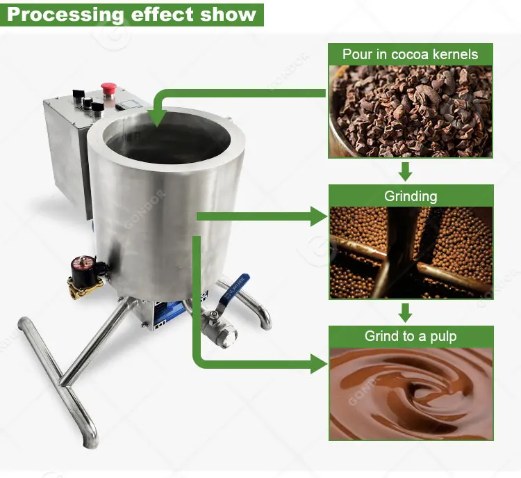 Continuous Refiner Verticale Refining Lab Small 500kg 100kg Chocolate ...