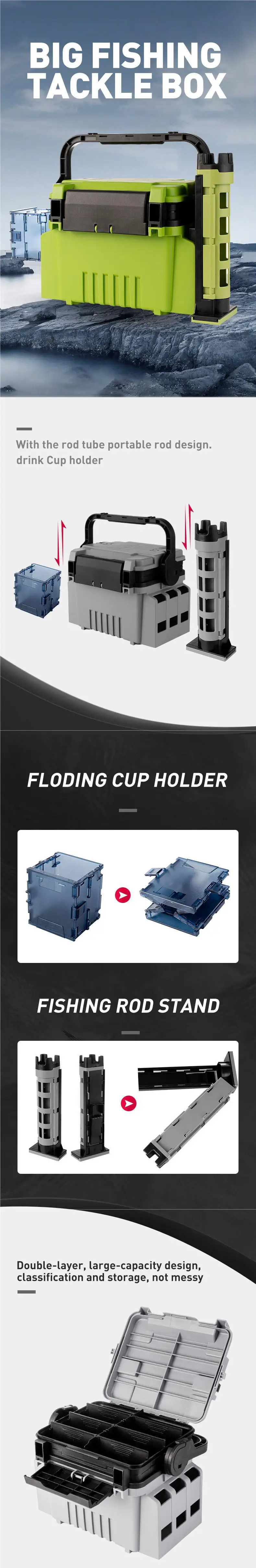 Portable Fishing Tool Box - Multi-Function Tackle Solution