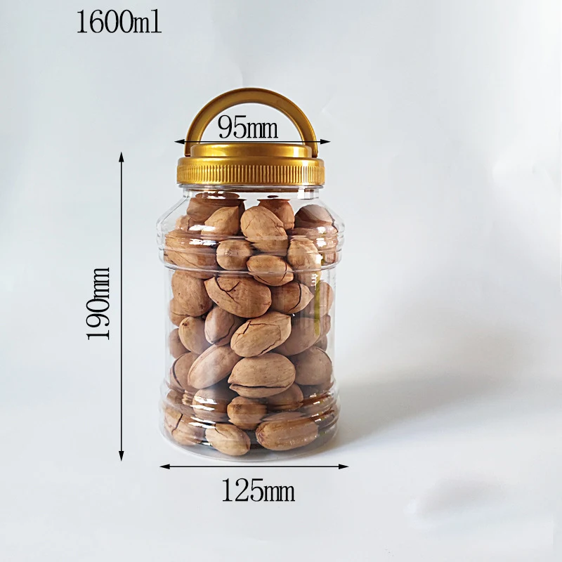 5lpet Transparent Square Plastic Storage Tank Dried Fruit Pickled Vegetables Freeze-dried Food ...