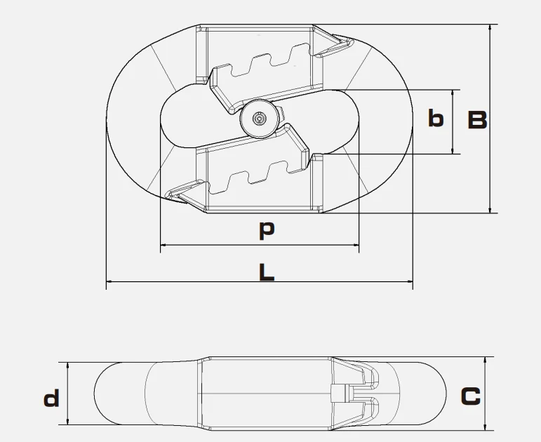 DIN22258 Standard Mining Chain Connector Flat Curvetooth Type ...